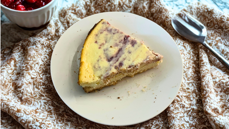 Simple Keto Strawberry Swirl Cheesecake - Janet's delicious low carb ...